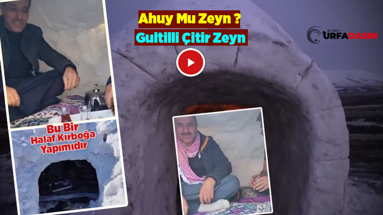 Şanlıurfalılar Kardan Mağara Yaptılar İçine Halı Serip Kaçak Çayın ...